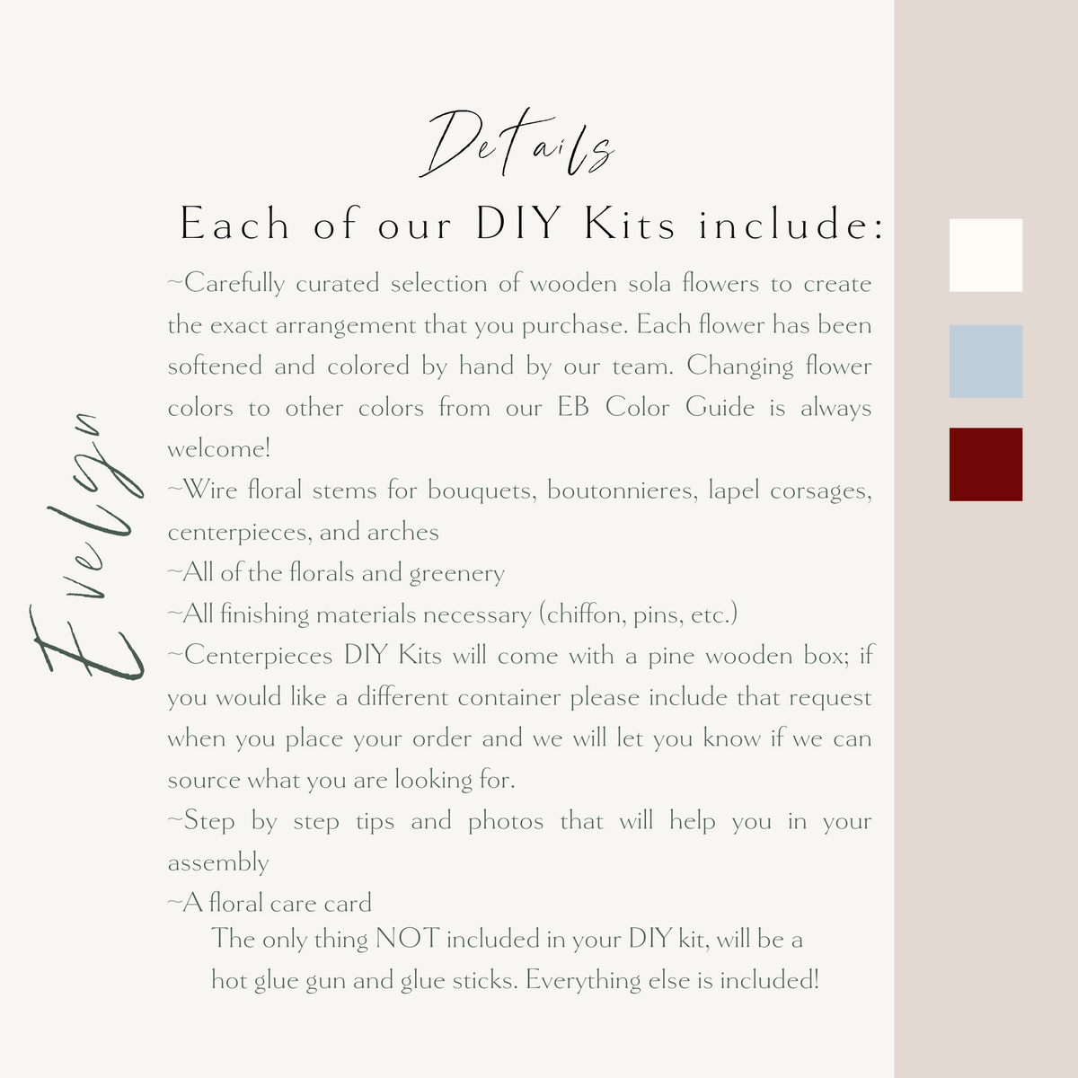 EVELYN | DIY | Evergreen Bride LLC